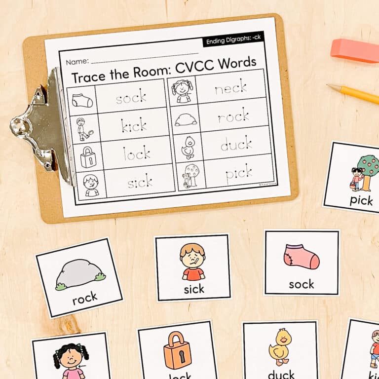 Free Lessons for Teaching Digraphs in Kindergarten + 6 Centre Ideas!