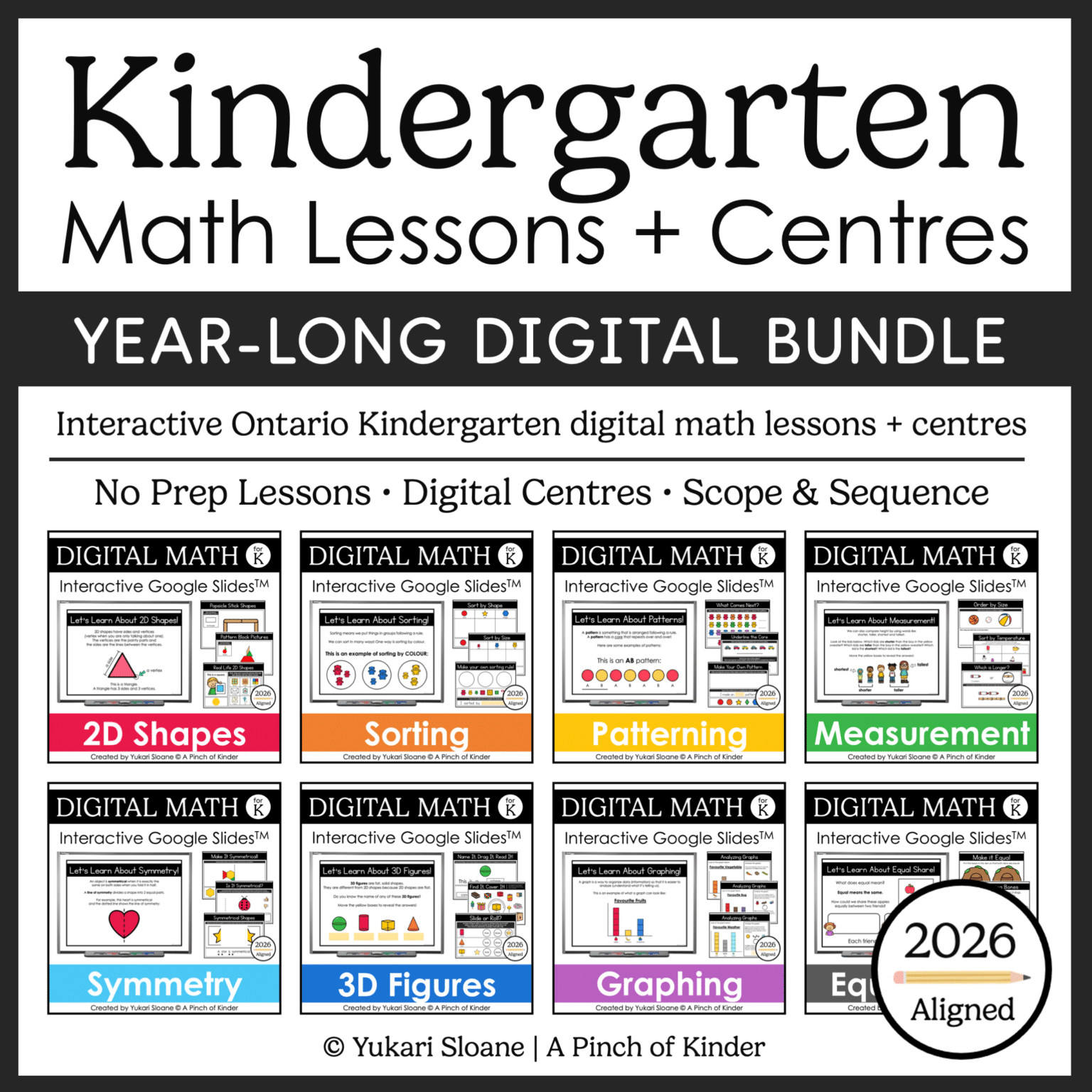 A Pinch of Kinder - Kindergarten Math Lessons and Centres